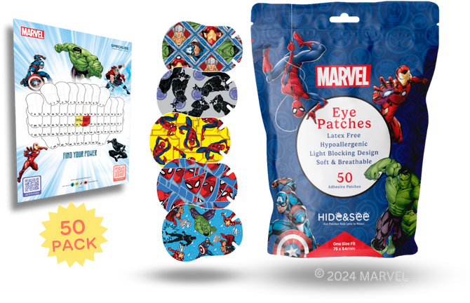 Disney Princess & Marvel Eye Patches for Kids - Hypoallergenic & Fun ...