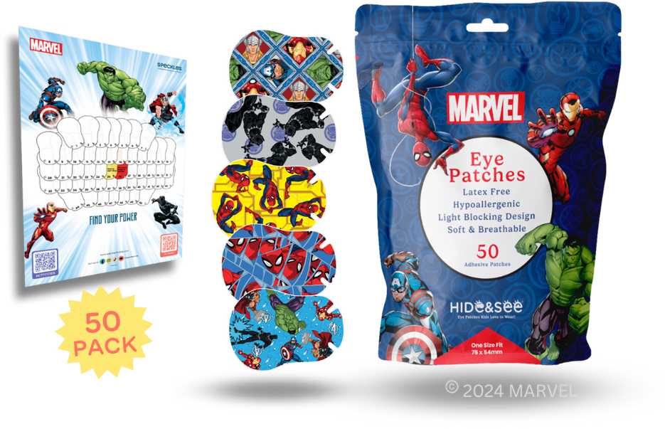 Disney Princess & Marvel Eye Patches for Kids - Hypoallergenic & Fun ...